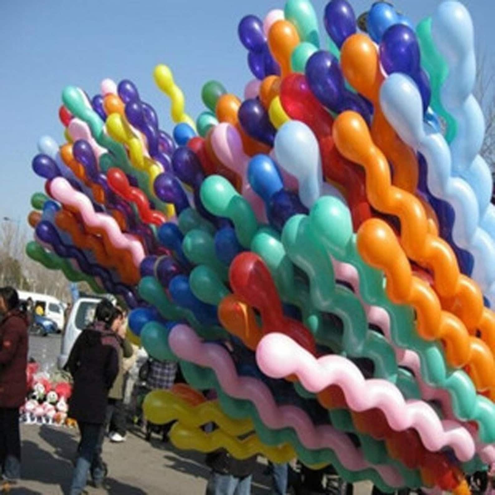Large Spiral Balloons Curly Balons Twisted Wavy Long Balloons Birthday ...