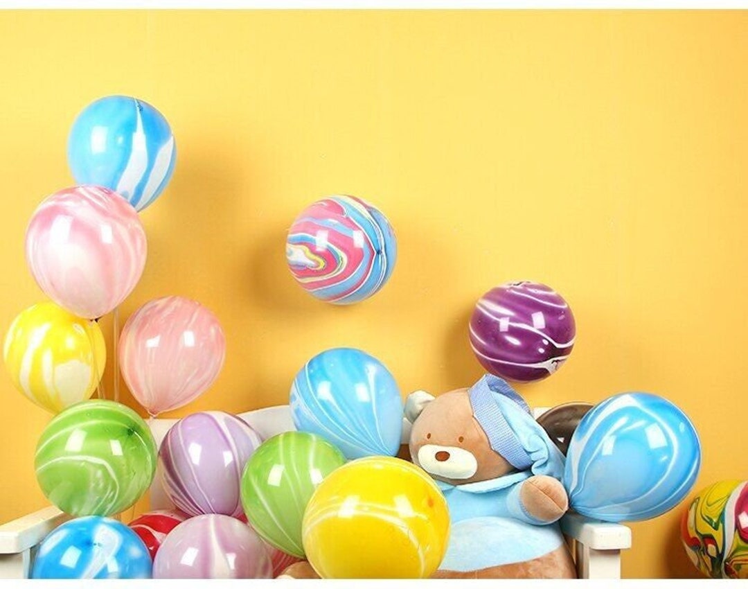 20 Marble Balloon, Qualatex Plain Marbel Ballons, Party Balloon ...