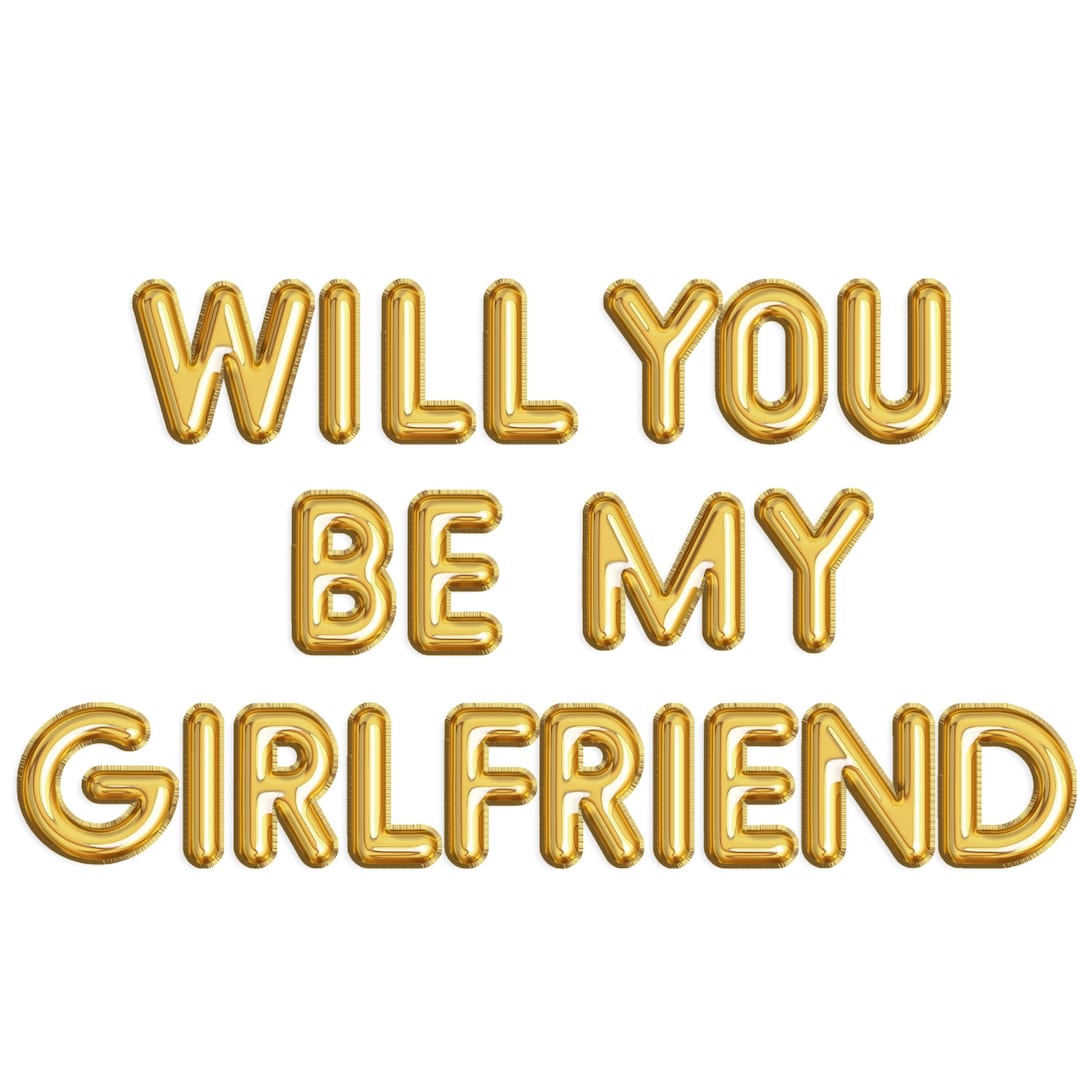Will You Be My Girlfriend Foil Balloons 16 Inch Air Balloons - Etsy