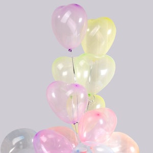 10 Heart Balloons 10" Inch | Latex Colourful Party Decoration | Wall ...