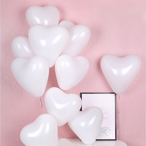 10 Heart Balloons 10" Inch | Latex Colourful Party Decoration | Wall ...