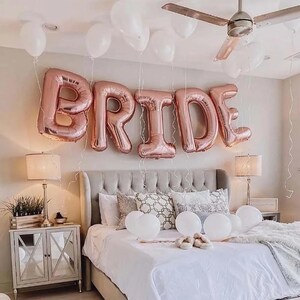 Bride Balloons HEN Party Shaadi Mubarak Foil Banner Self-inflating ...