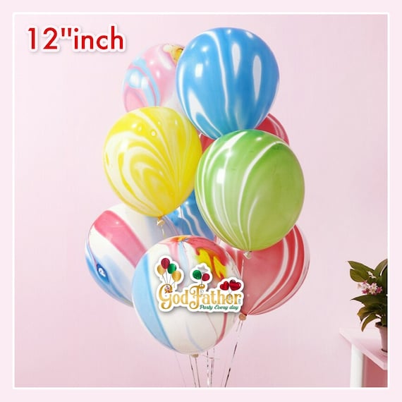 20 Marble Balloon Qualatex Plain Marbel Ballons Party - Etsy