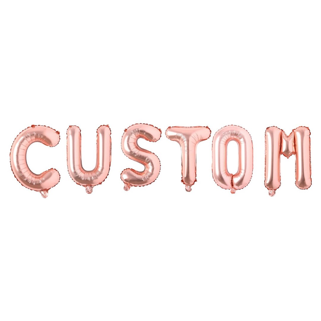 Personalized 16" Foil Balloons Custom Words Message Rose Gold Balloons ...