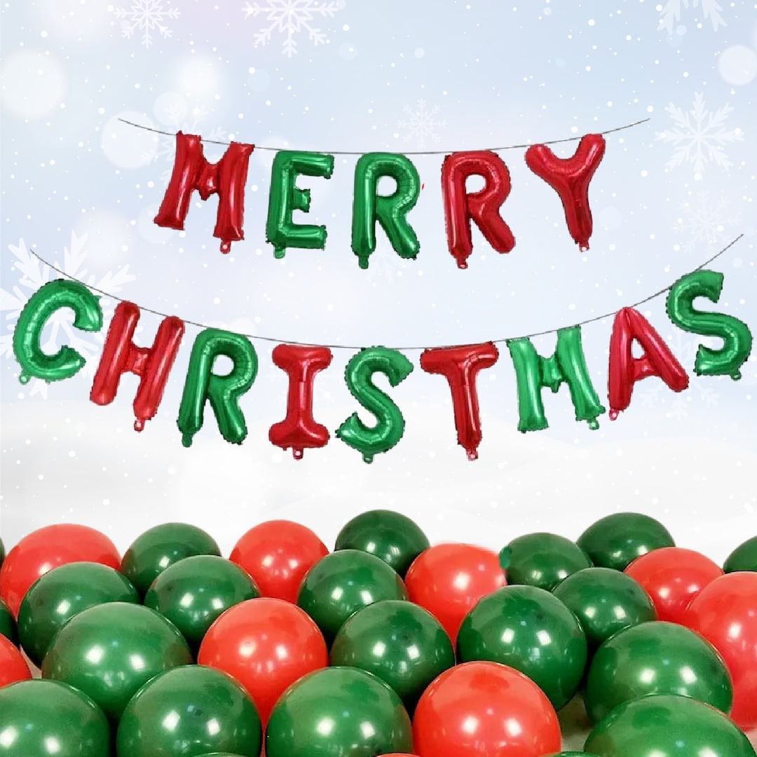 Merry Christmas Balloons, Christmas Decorations, Merry Christmas, Merry ...
