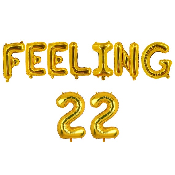 Feeling 22 Birthday Balloons 16inch Air Balloons NO | Etsy