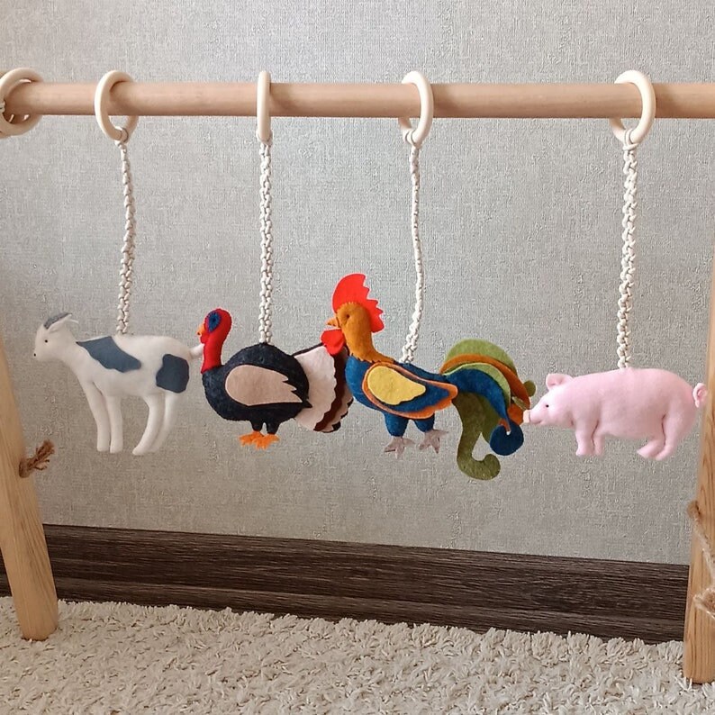 Farm Animals Play Gym, Baby Shower Gift, Activity Centre Toys, Toys for ...