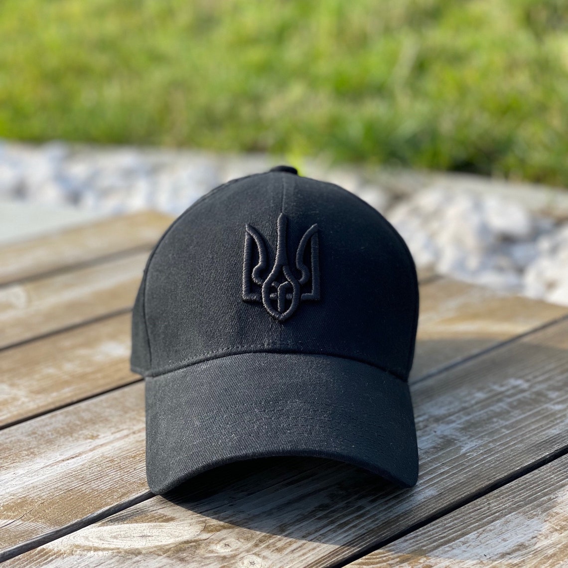 Ukraine Coat of Arms Hat, Ukraine Emblem Cap, Baseball Cap, Black Cap ...