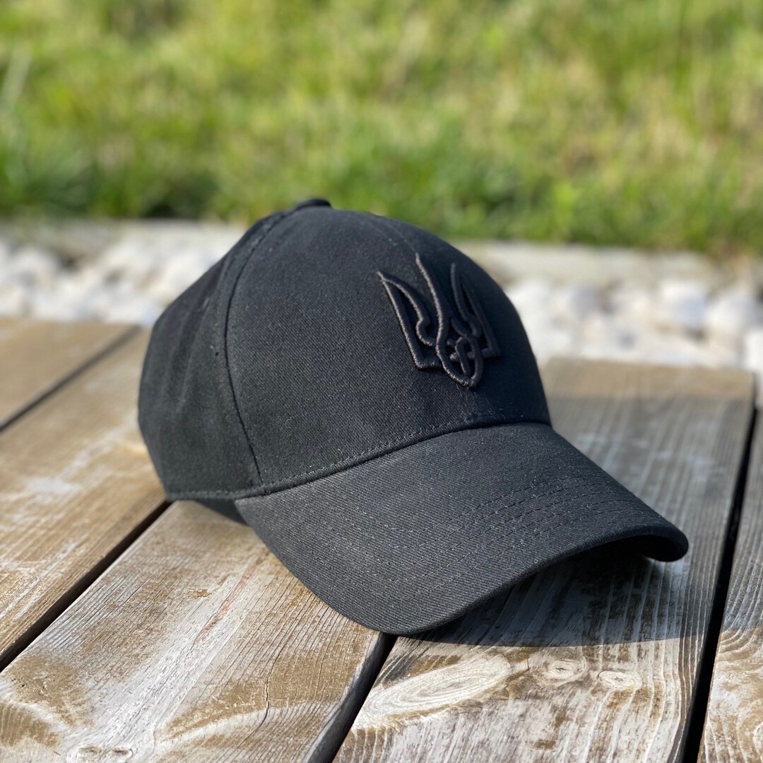 Ukraine Coat of Arms Hat, Ukraine Emblem Cap, Baseball Cap, Black Cap ...