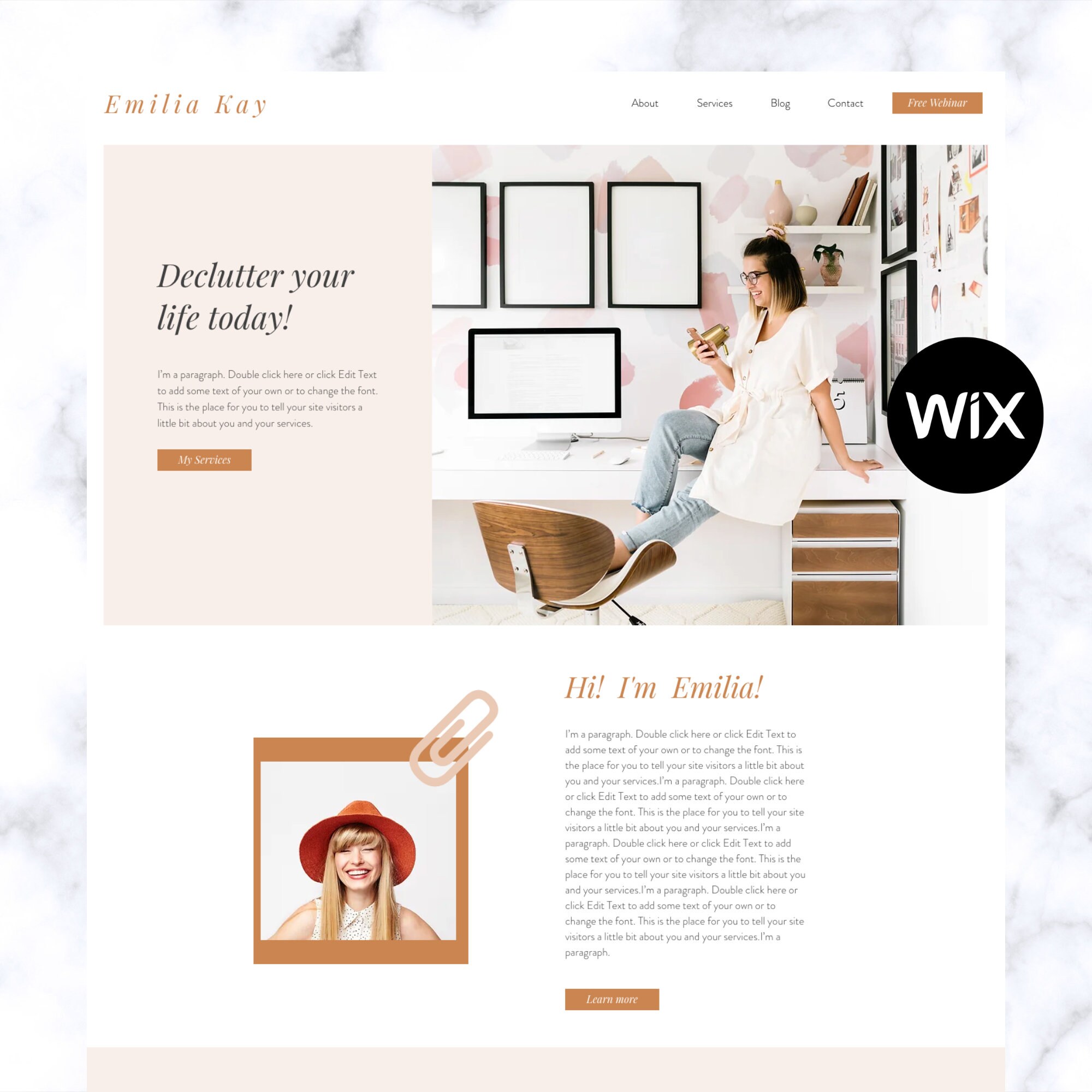 Premium Wix Template for Coaches, Bloggers, Photographers | Wix Website ...