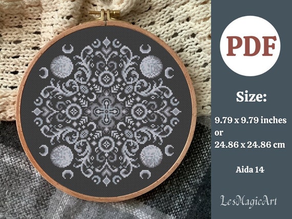 Black and White Cross Stitch Pattern Instant Download PDF | Etsy