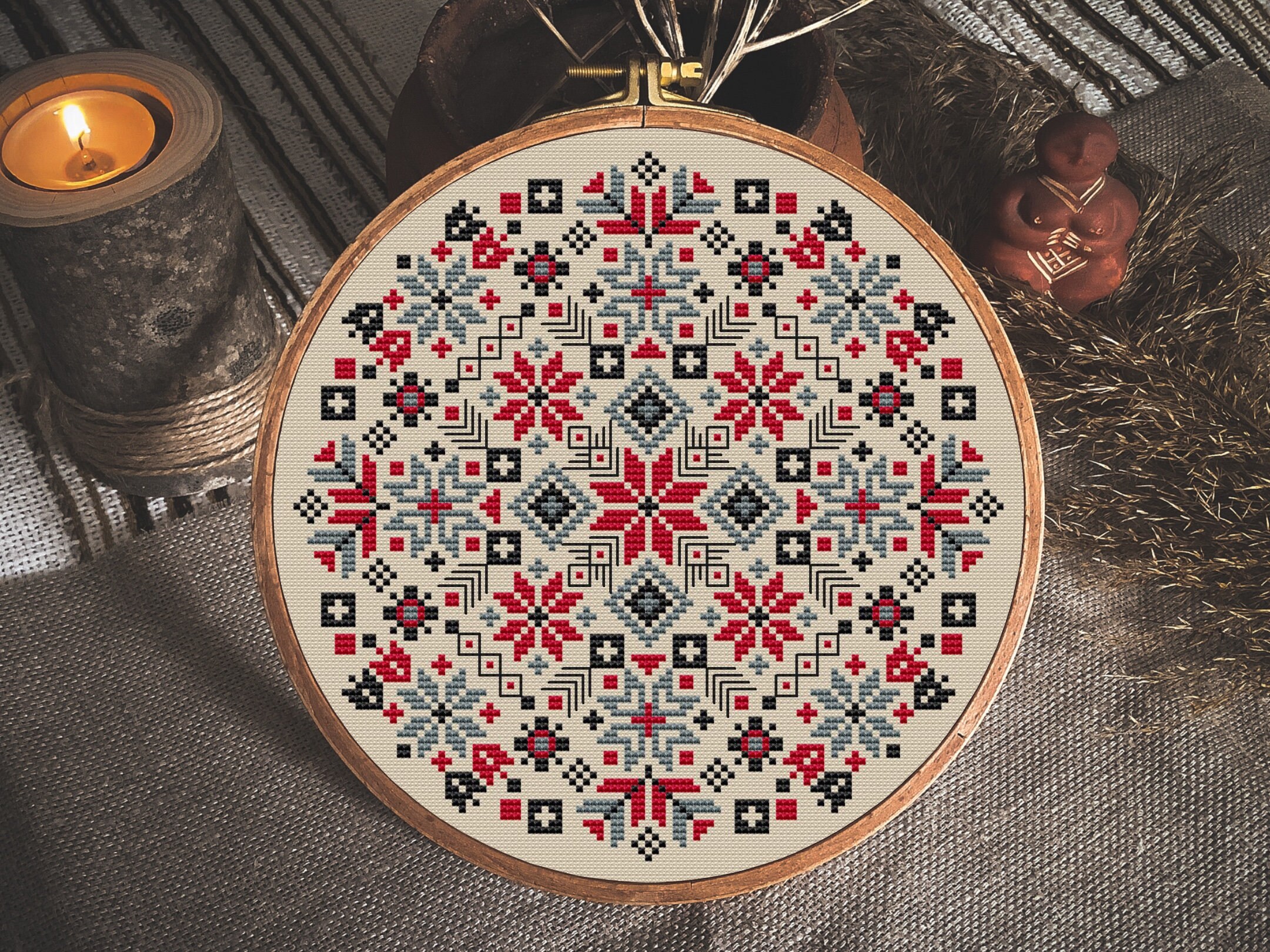 Ukrainian Geometric Sampler Cross Stitch Pattern PDF Instant Download ...
