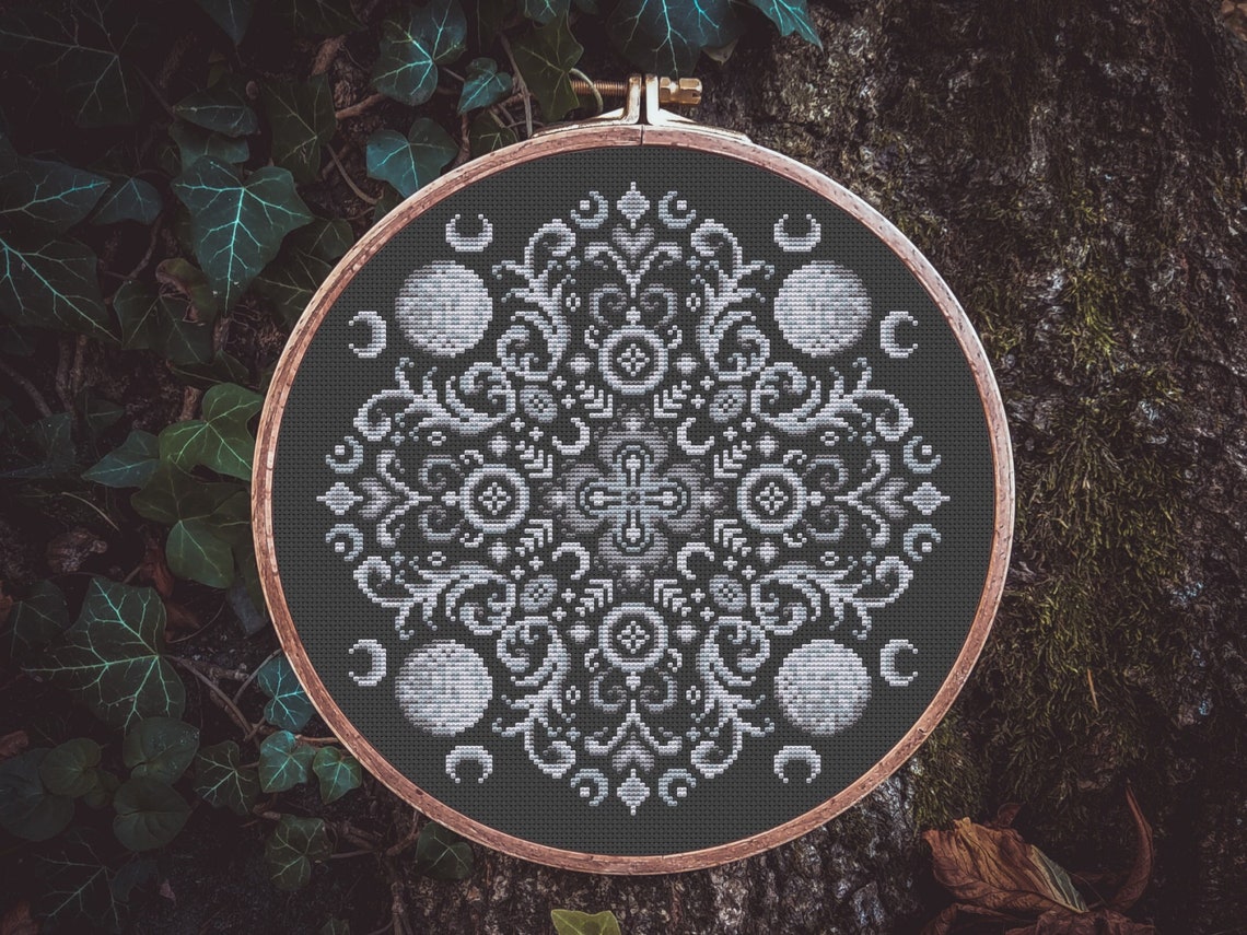 Black and White Cross Stitch Pattern Instant Download PDF - Etsy