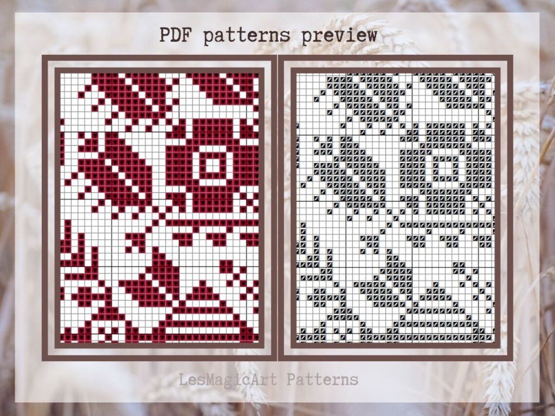 Croatian Folk Geometric Cross Stitch Pattern PDF, Monochrome Slavic ...
