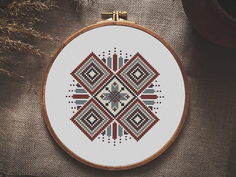 Small Folk Cross Stitch Pattern, Digital Pattern PDF, Slavic Folk ...