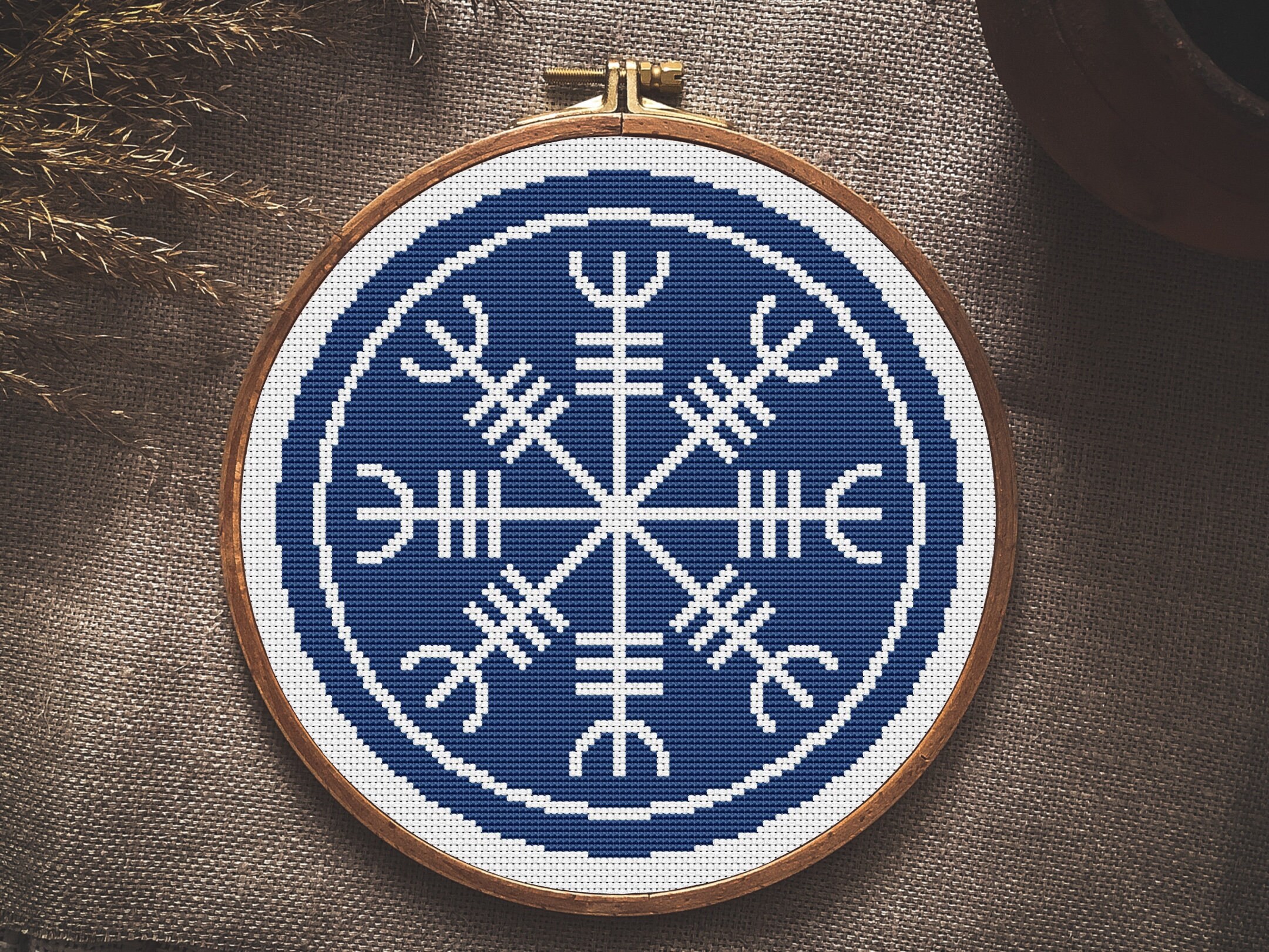 Helm of Awe Viking Cross Stitch Pattern PDF, Viking Symbol of ...