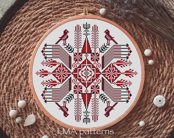 Palestinian Sampler Cross Stitch Pattern PDF, Palestine Folk Geometric ...