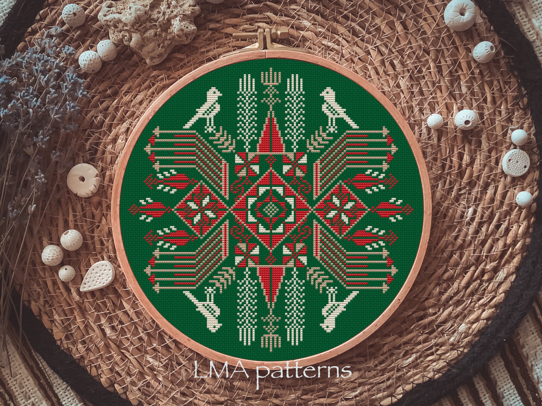 Palestinian Cross Stitch Pattern PDF, Folk Geometric Ornaments of ...