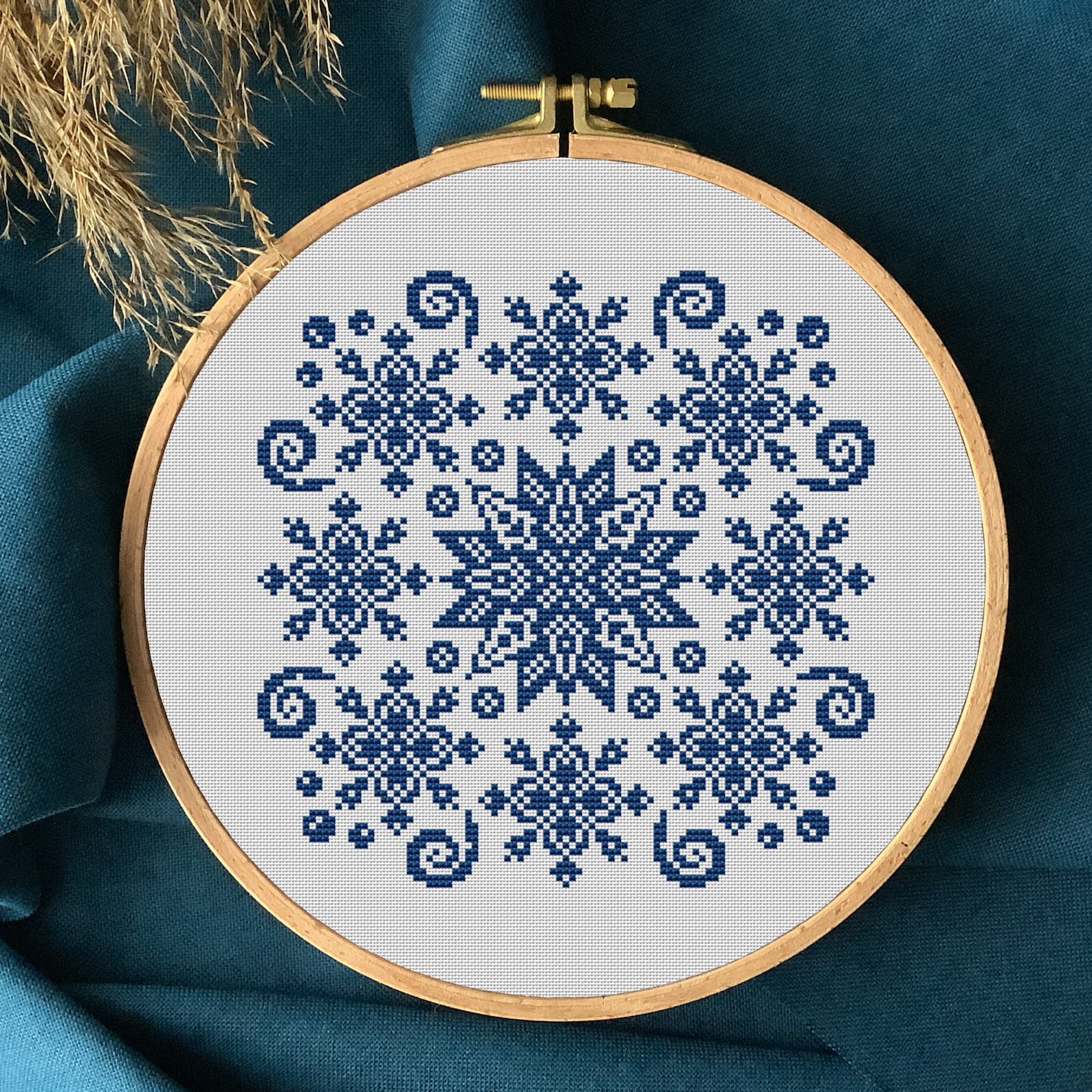 Monochrome Cross Stitch Pattern Modern Folk Pattern | Etsy