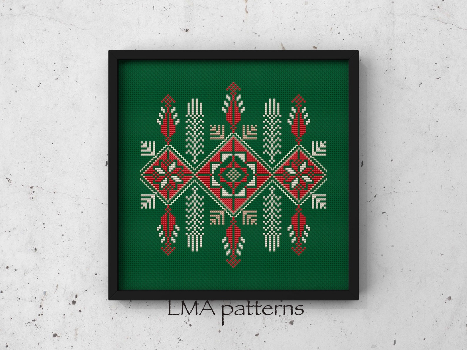 Palestinian Sampler Cross Stitch Pattern PDF, Palestine Folk Geometric ...