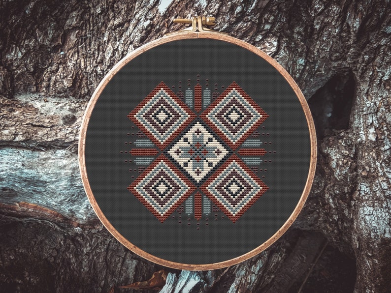 Small Folk Cross Stitch Pattern, Digital Pattern PDF, Slavic Folk ...