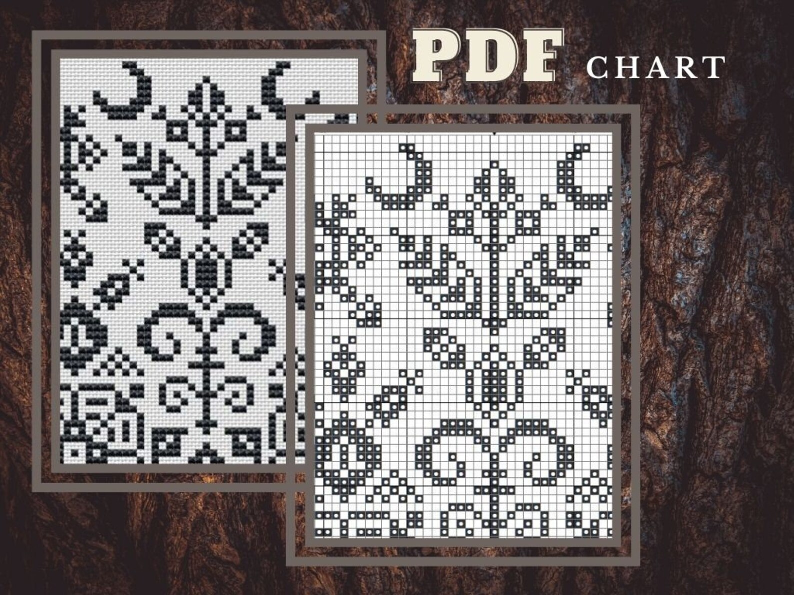 Monochrome Medieval Cross Cross Stitch Digital Pattern - Etsy