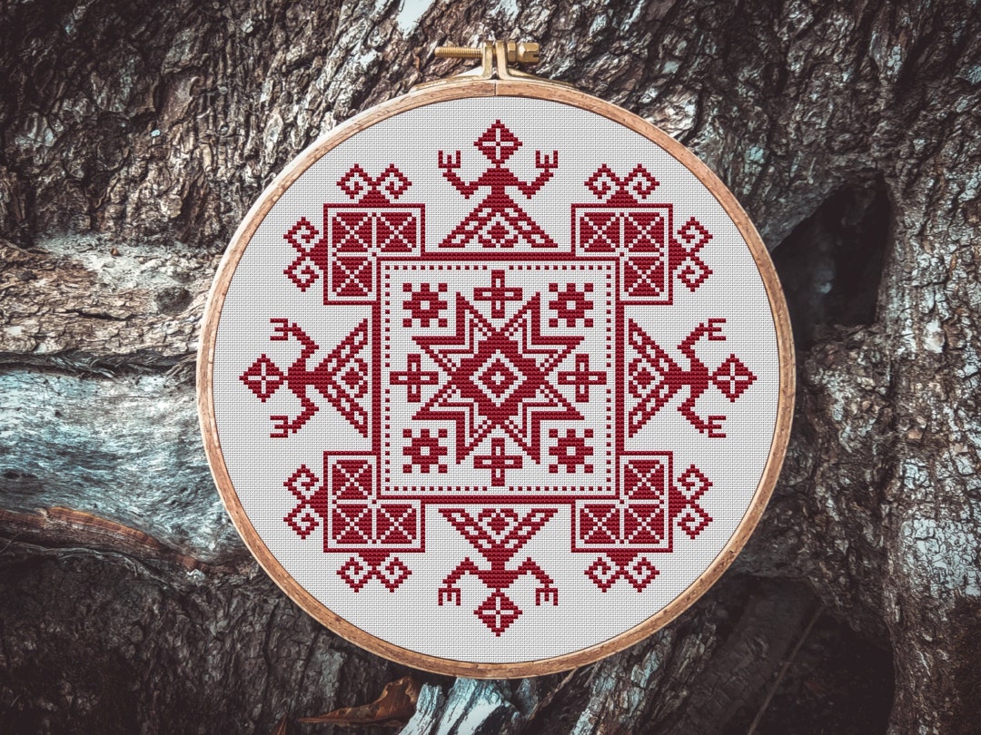 Slavic Amulet Folk Mandala Cross Stitch Pattern Digital - Etsy