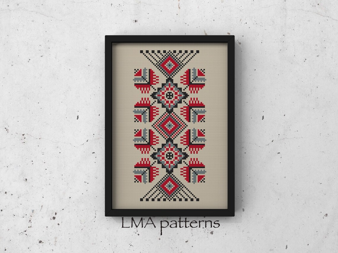 Ukrainian Cross Stitch Pattern PDF, Slavic Modern Folk Embroidery ...