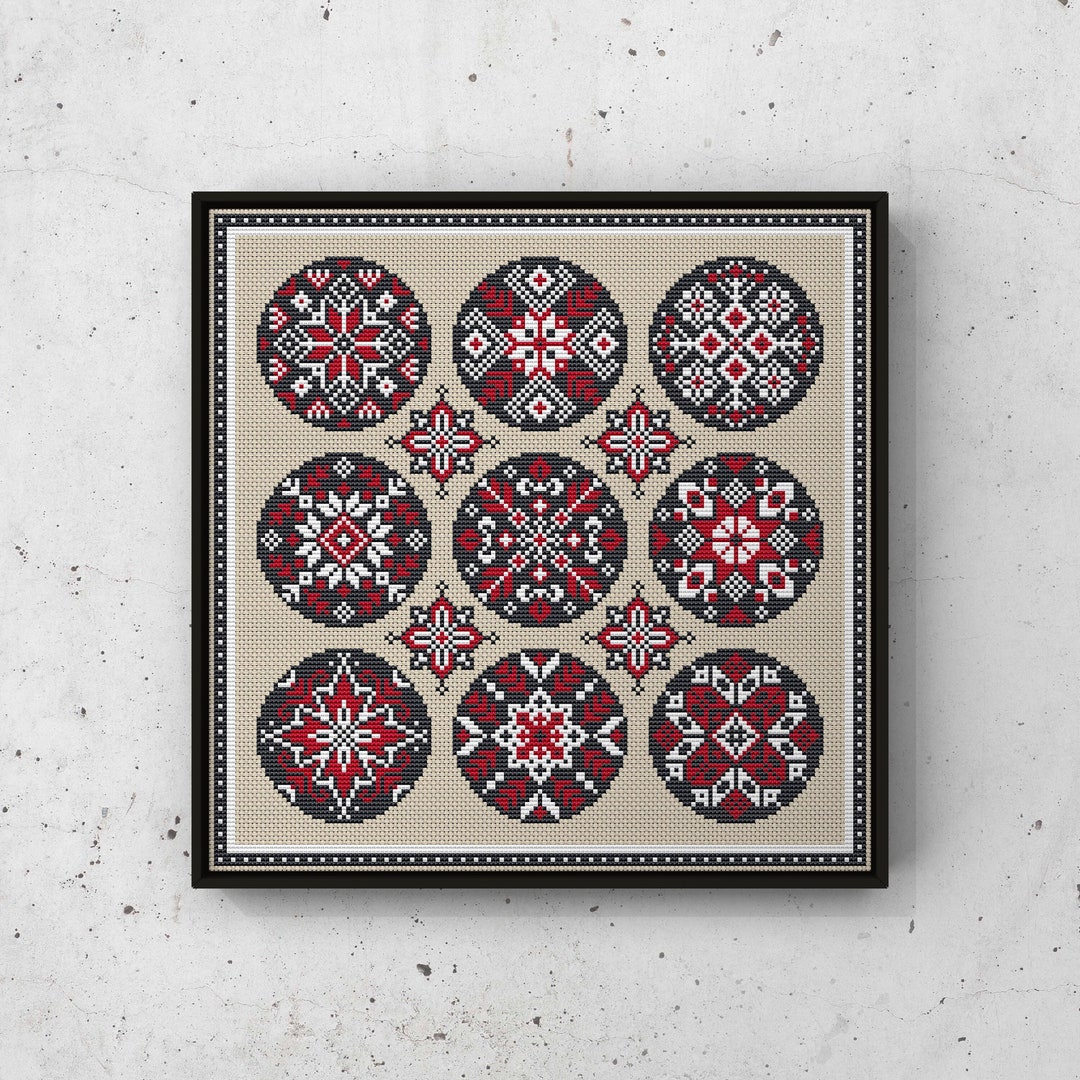 Christmas Ornaments Counted Cross Stitch Pattern PDF, Christmas Tree ...