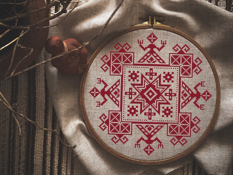 Slavic Amulet Folk Mandala Cross Stitch Pattern Digital - Etsy