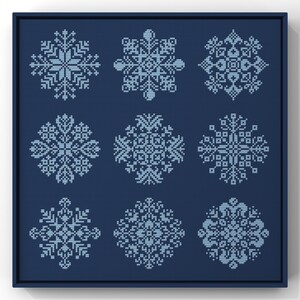 10 Snowflakes Bundle Cross Stitch Pattern Counted Cross Stitch Chart ...