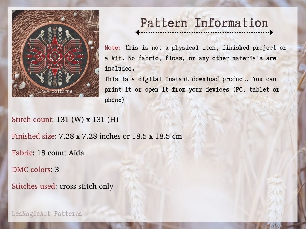 Palestinian Cross Stitch Pattern PDF, Folk Geometric Ornaments of ...