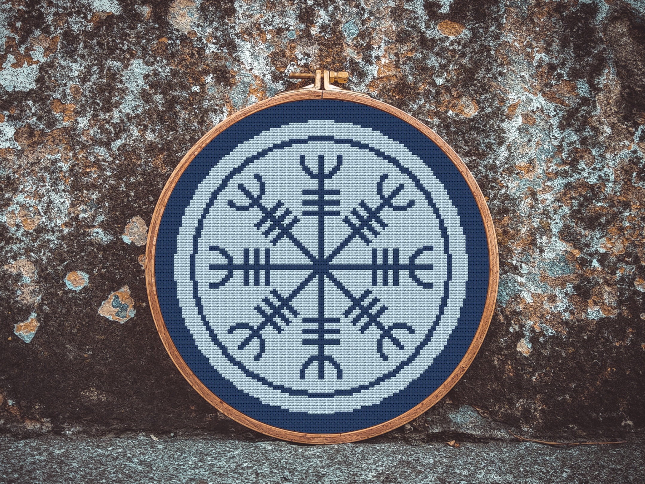 Helm of Awe Viking Cross Stitch Pattern PDF, Viking Symbol of ...