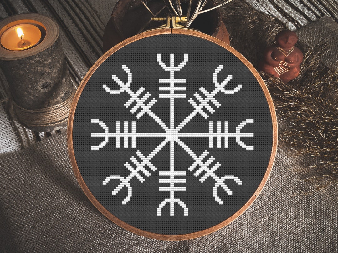 Helm of Awe Viking Cross Stitch Pattern PDF, Viking Symbol of ...