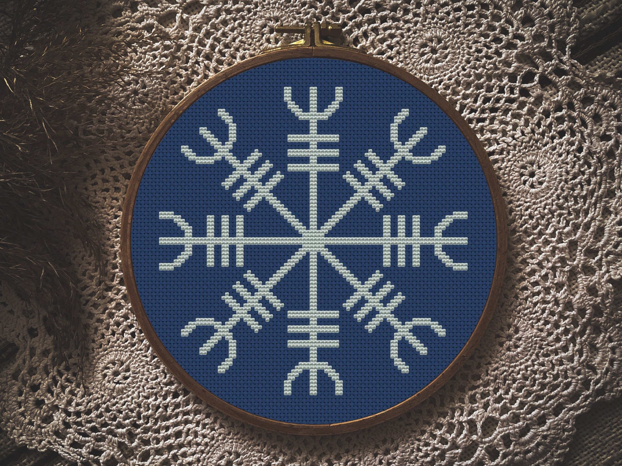 Helm of Awe Viking Cross Stitch Pattern PDF Viking Symbol of - Etsy