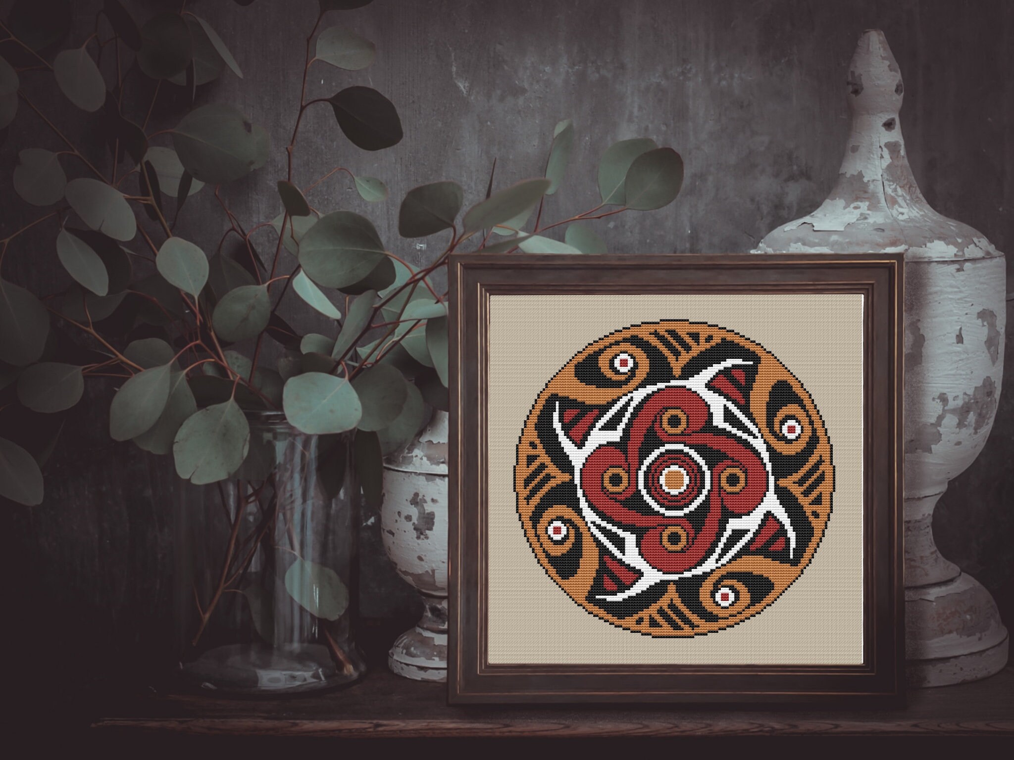 Trypillian Art Cross-stitch Pattern, Trypillian Ceramics Ornament ...