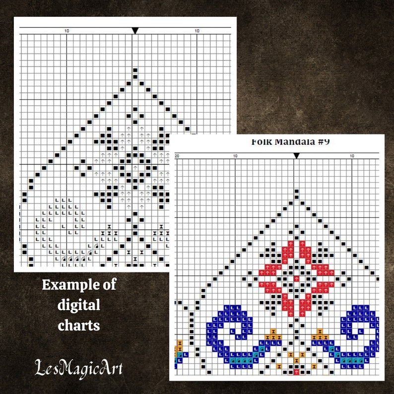 Ethnical Mandala Cross Stitch Pattern Slavic Folk Cross - Etsy