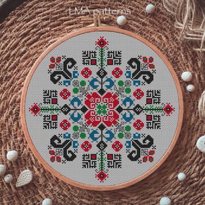 Croatian Sampler Cross Stitch Pattern PDF, Geometric Slavic Ethnic ...