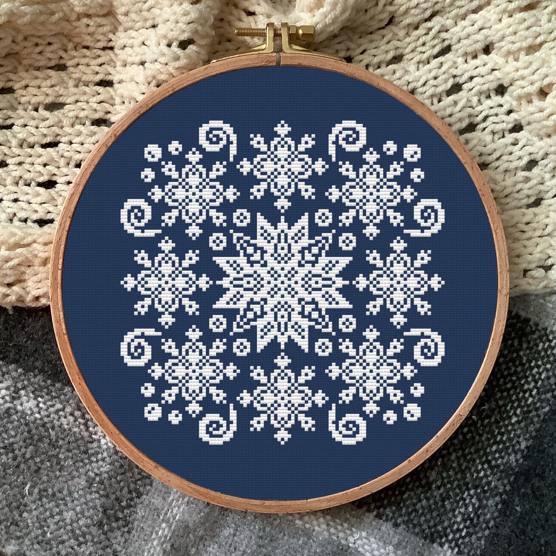 Monochrome Cross Stitch Pattern Modern Folk Pattern | Etsy