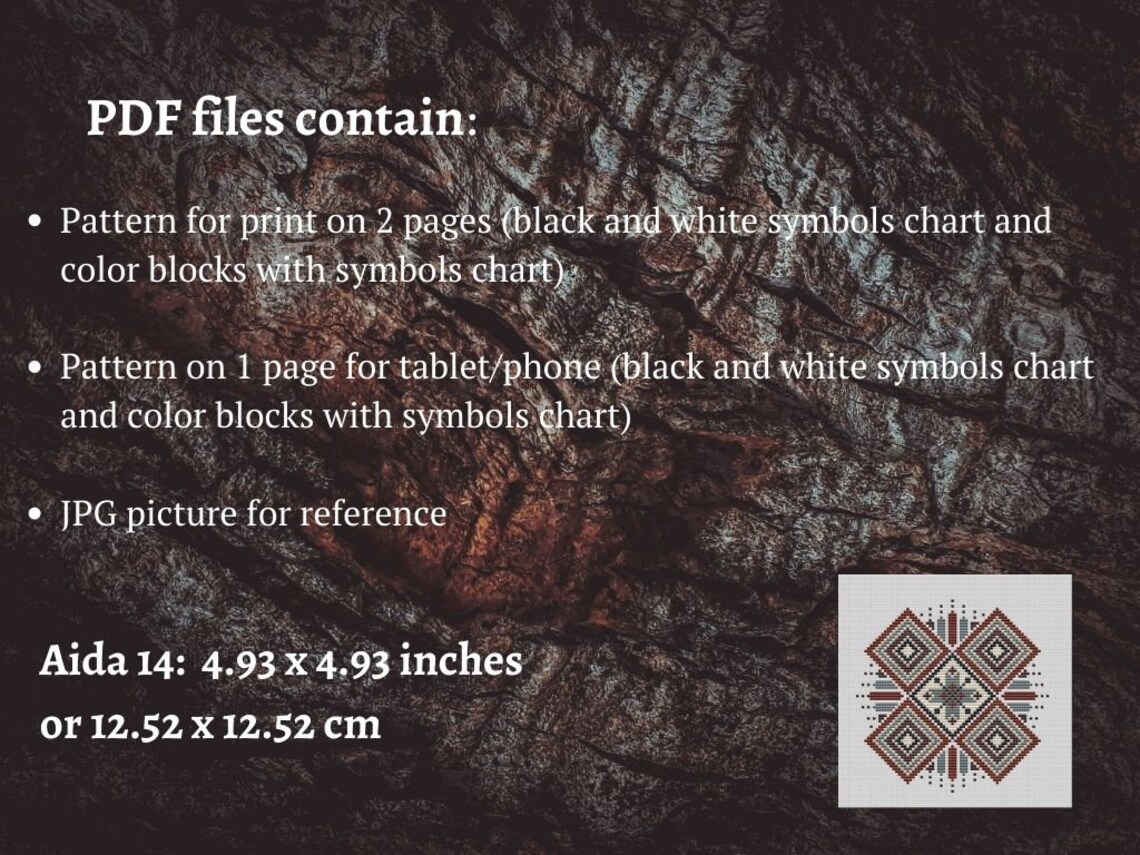 Small Folk Cross Stitch Pattern, Digital Pattern PDF, Slavic Folk ...