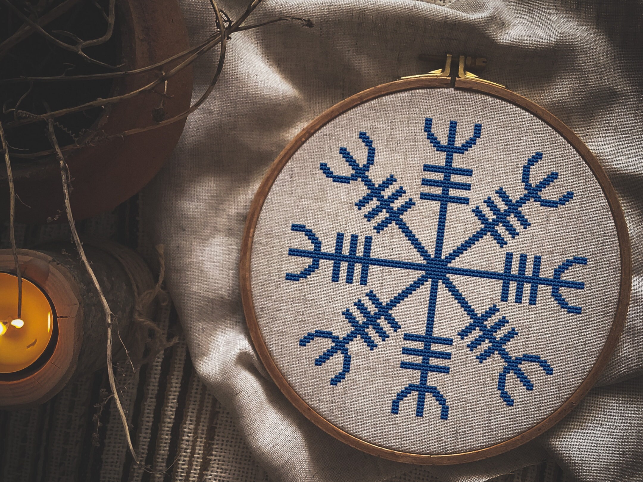 Helm of Awe Viking Cross Stitch Pattern PDF, Viking Symbol of ...