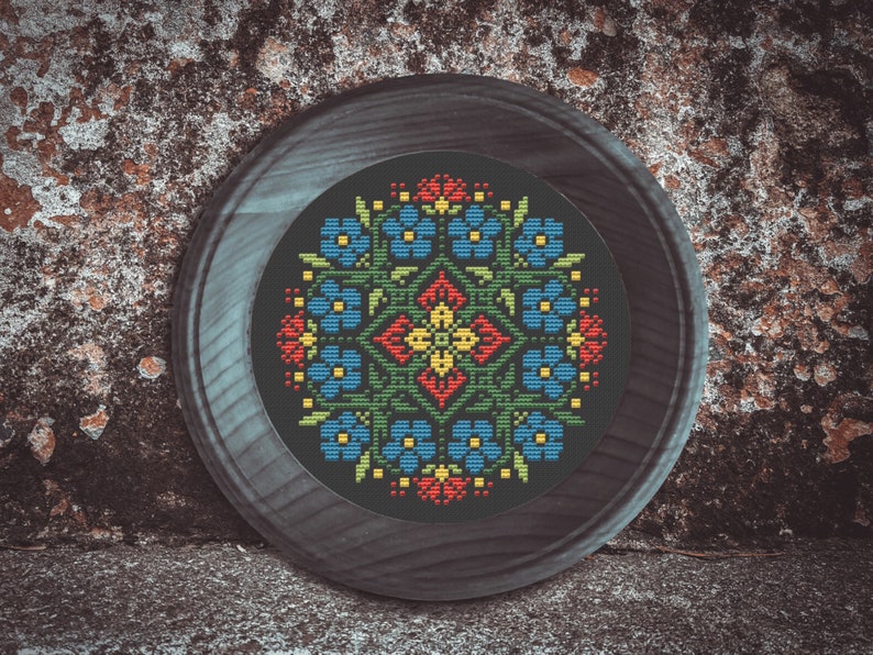 Floral Round Sampler Counted Cross Stitch Pattern Printable - Etsy