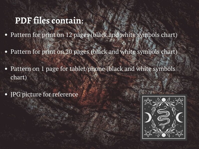 Occult Snake Cross Stitch Pattern PDF Witchy Altar Cloth - Etsy