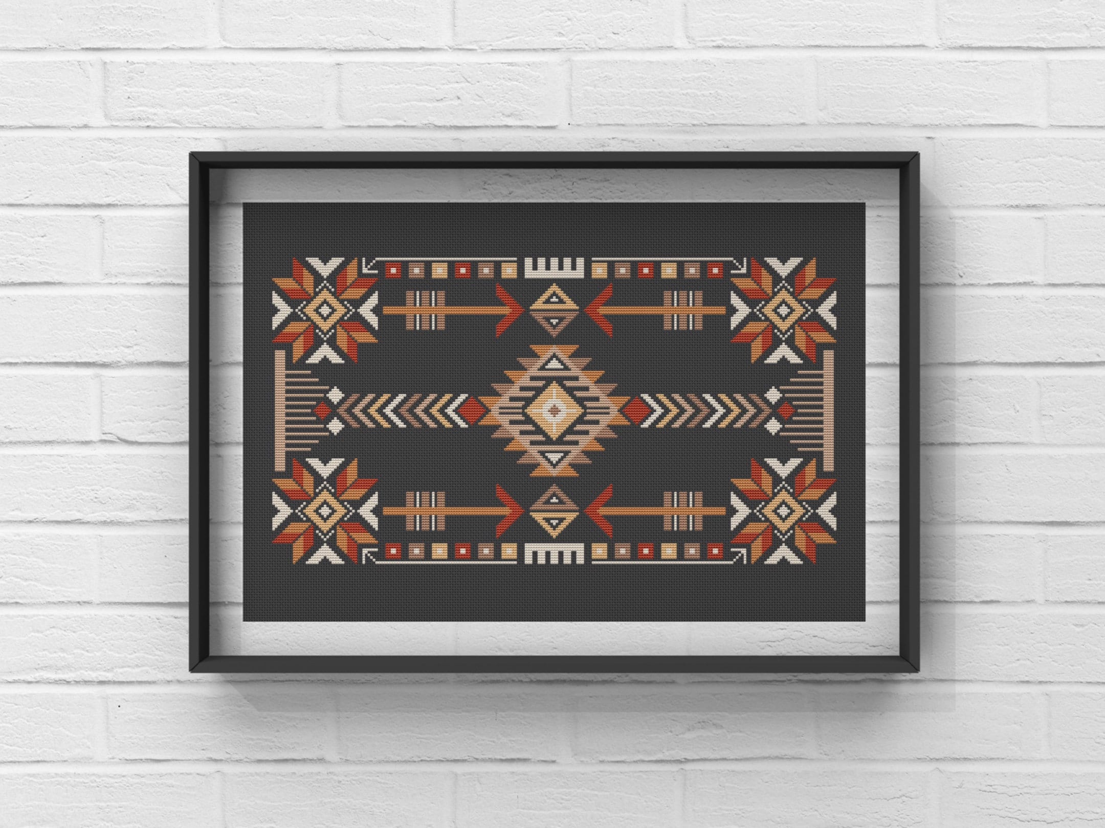 Native American Folk Geometric Sampler Cross Stitch Pattern, Instant ...