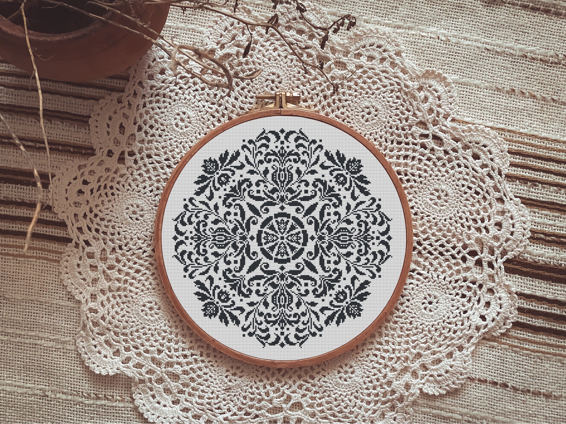 Victorian Sampler Cross Stitch Pattern PDF, Antique Flowers Ornament ...
