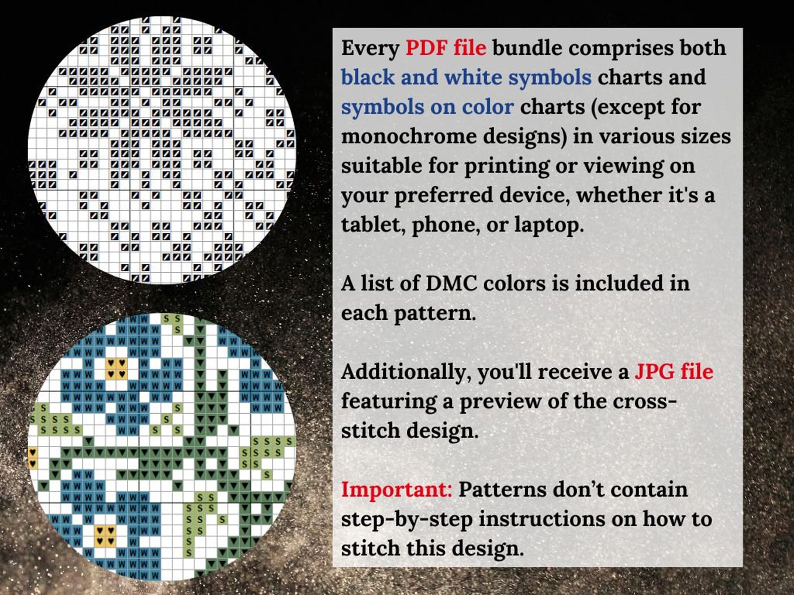 Slavic Modern Folk Counted Cross Stitch Pattern PDF, Black Aida Mandala ...