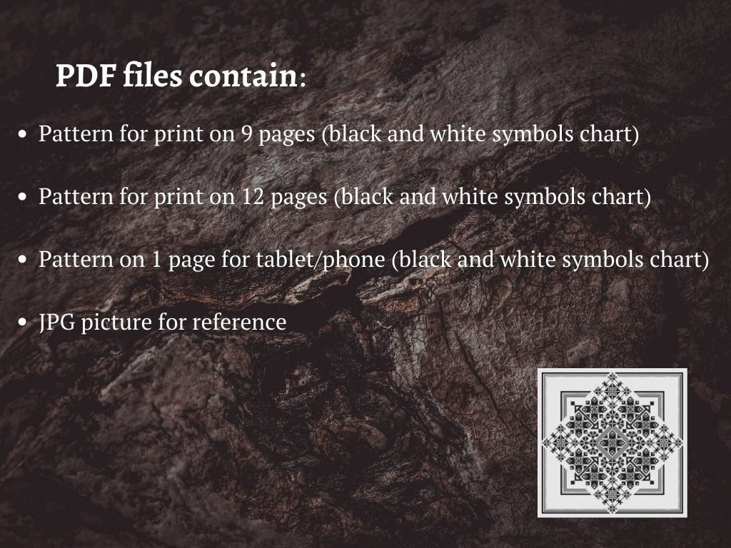 Monochrome Geometric Cross Stitch Pattern, Digital Pattern PDF ...