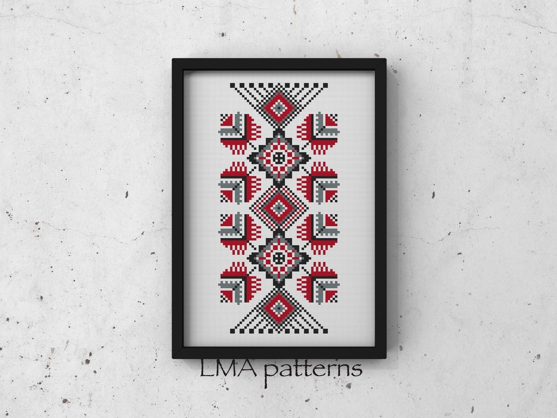 Ukrainian Cross Stitch Pattern PDF, Slavic Modern Folk Embroidery ...