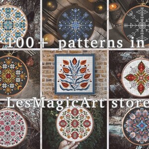 Primitive Flowers Cross Stitch Pattern, Fraktur, Vintage Embroidery ...