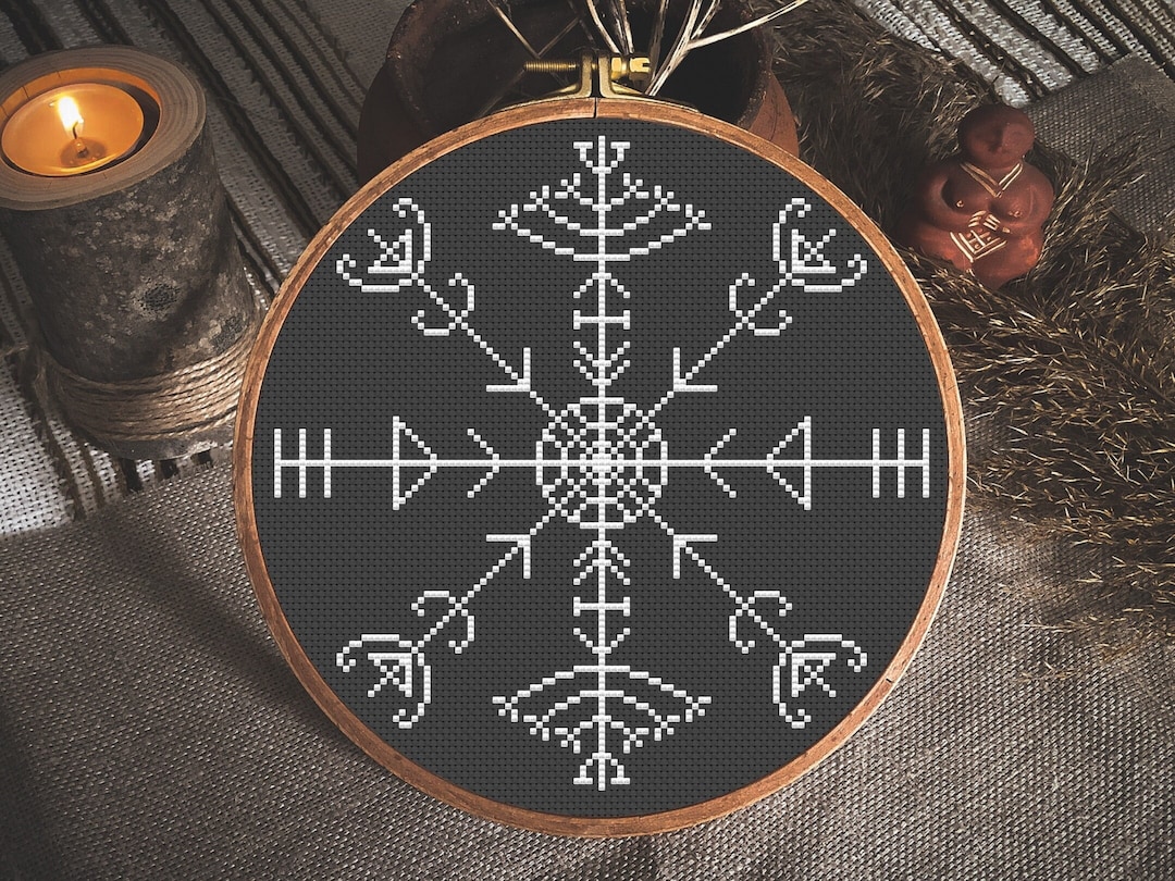Veldismagn Cross Stitch Pattern PDF, Icelandic Vikings Amulet, Symbol ...